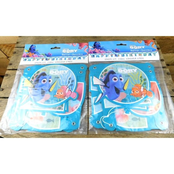 Unique | Party Supplies | New Sealed Disney Finding Dory 2 Count 6 Ft ...